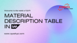 Material description table in sap - SAP & Oracle partner and support ...